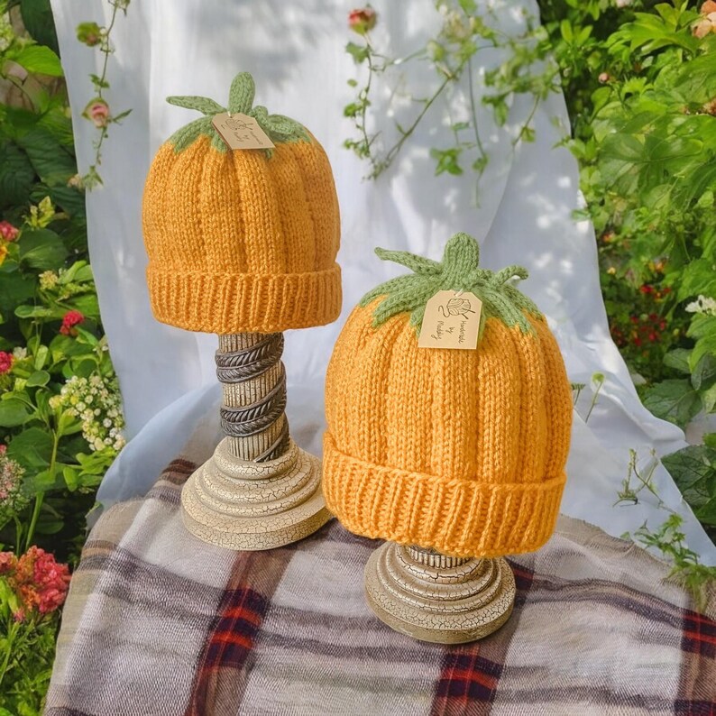 Pumpkin Hat PDF Knitting Pattern, Simple, Easy, Quick Knit for ...