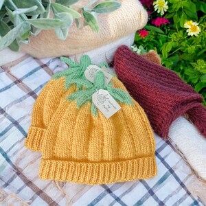 Pumpkin Hat PDF Knitting Pattern, Simple, Easy, Quick Knit for ...