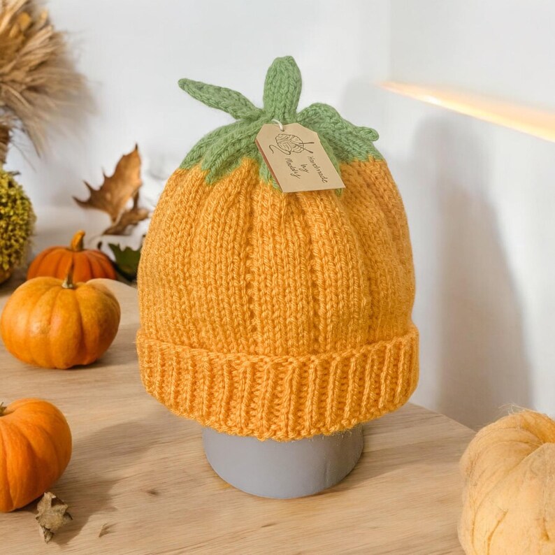 Pumpkin Hat PDF Knitting Pattern, Simple, Easy, Quick Knit for ...