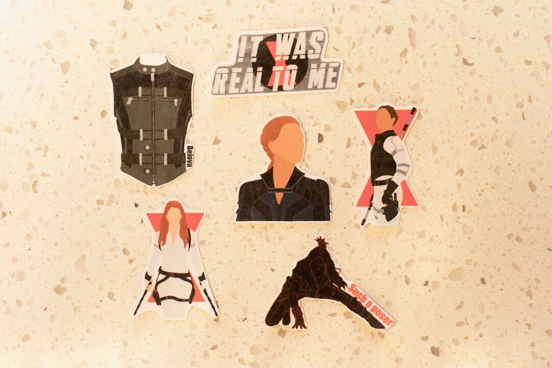 Black Widow Inspired Stickers - Etsy