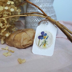Real Violet Flower Tags Set | Vintage Hand Tags With Wildflowers ...