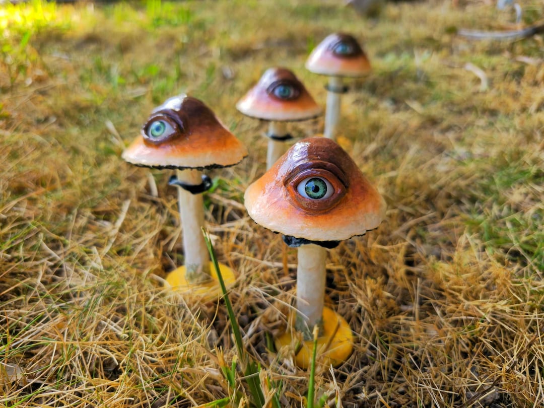 Weird Stalker Mushroom Figurine Third Eye Spooky Fungi Mycologist ...