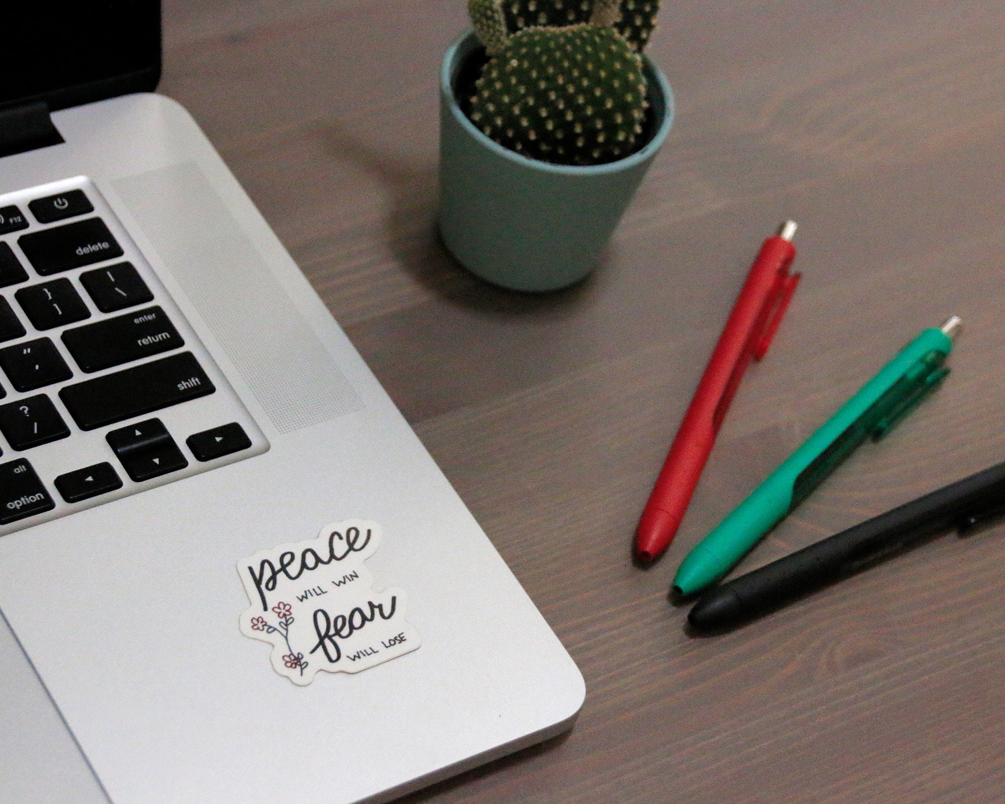 Peace Will Win Fear Will Lose Sticker Lyric Sticker Hope - Etsy