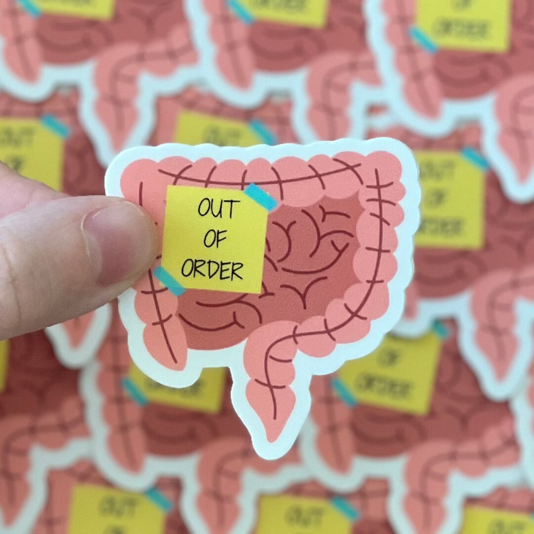 Intestines Out of Order Stickers, Funny Chronic Illness Stickers ...