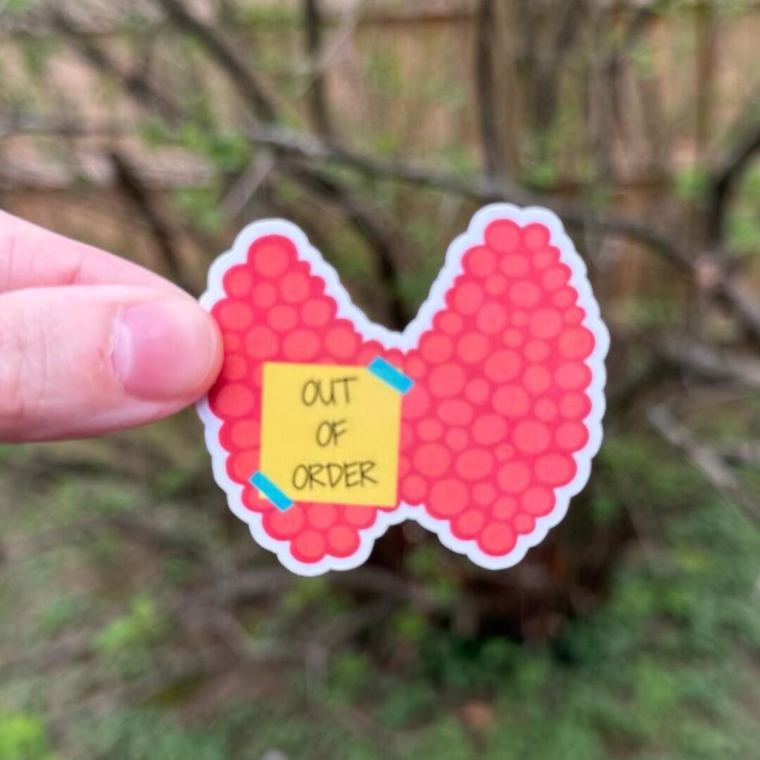 Thyroid Out of Order Stickers, Funny Chronic Illness Stickers ...