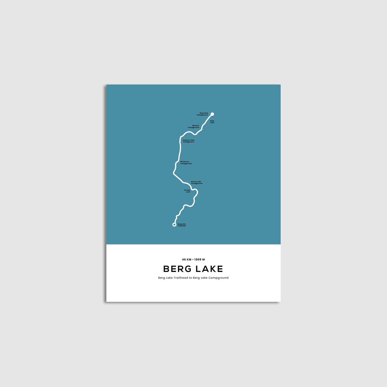 Berg Lake Trail Map Print – Banff National Park Hiking Gift - Etsy