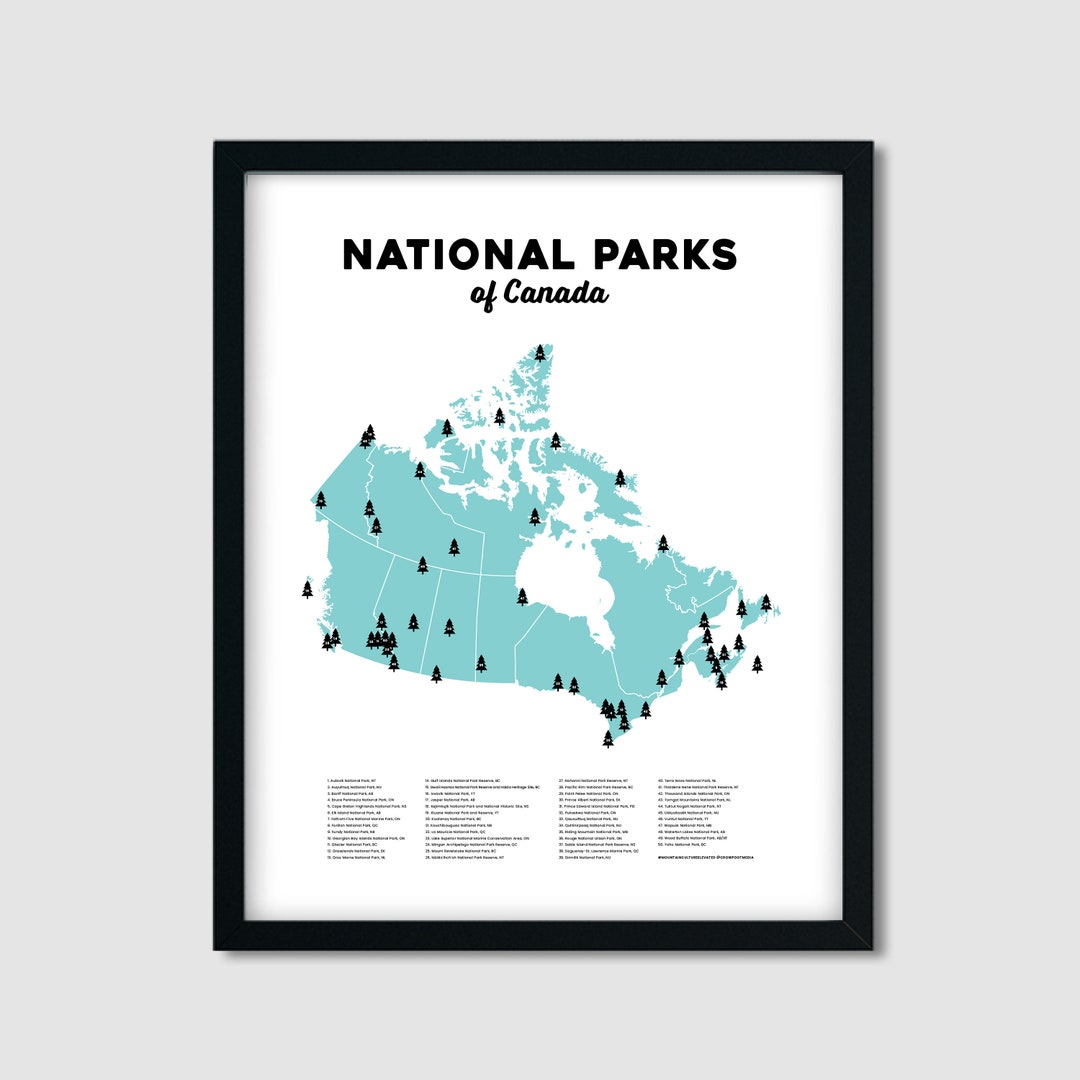 National Parks of Canada Banff Print Banff National Park Canadian ...