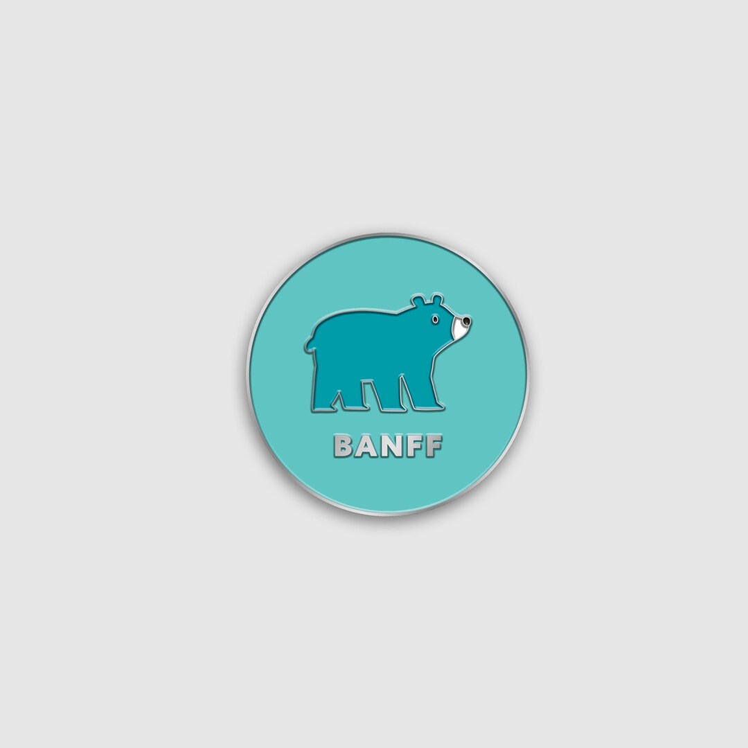 Banff Bear Enamel Pin - Banff Enamel Pin - Banff National Park Souvenir ...