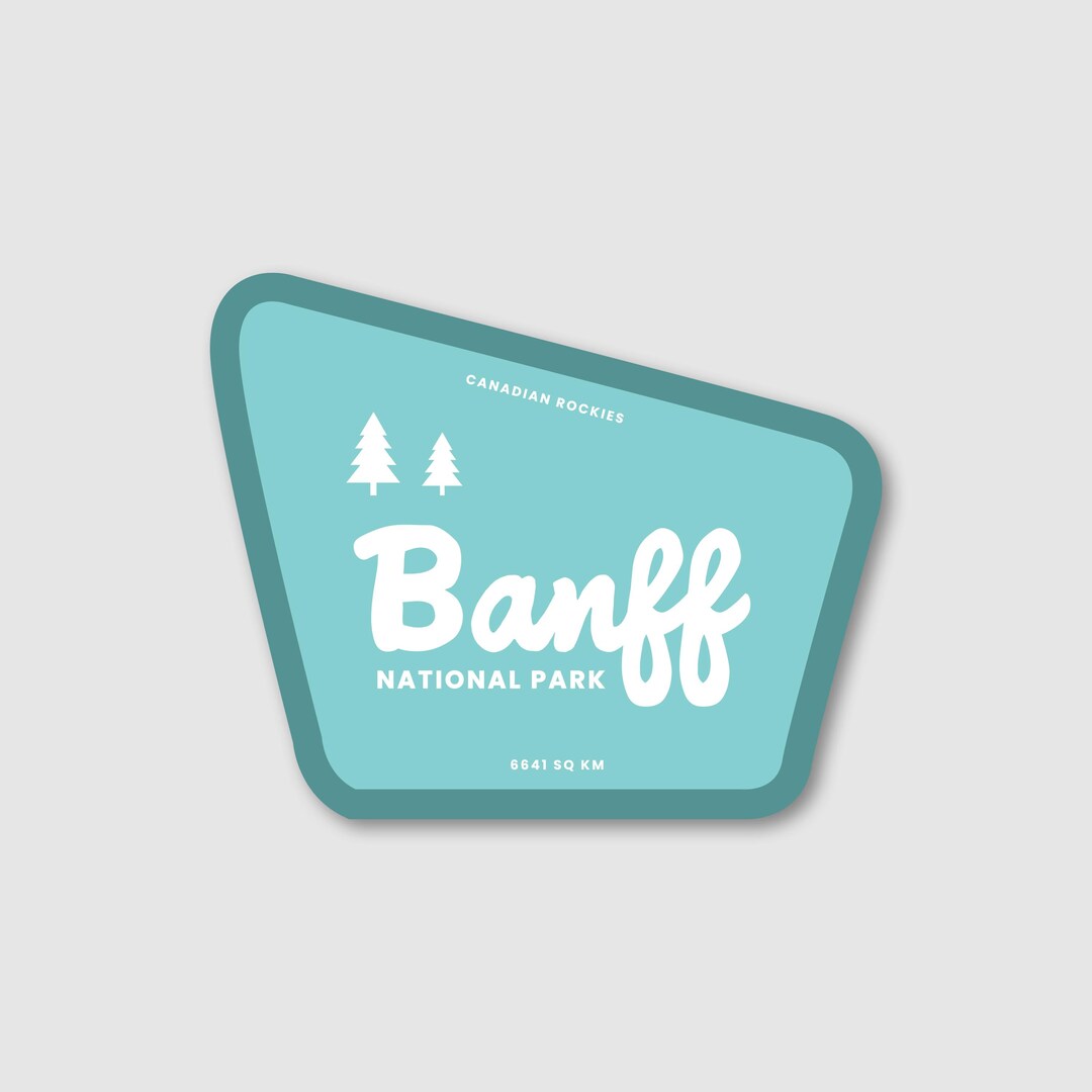 Banff Retro Magnet - Banff Magnet - Banff National Park Souvenir ...
