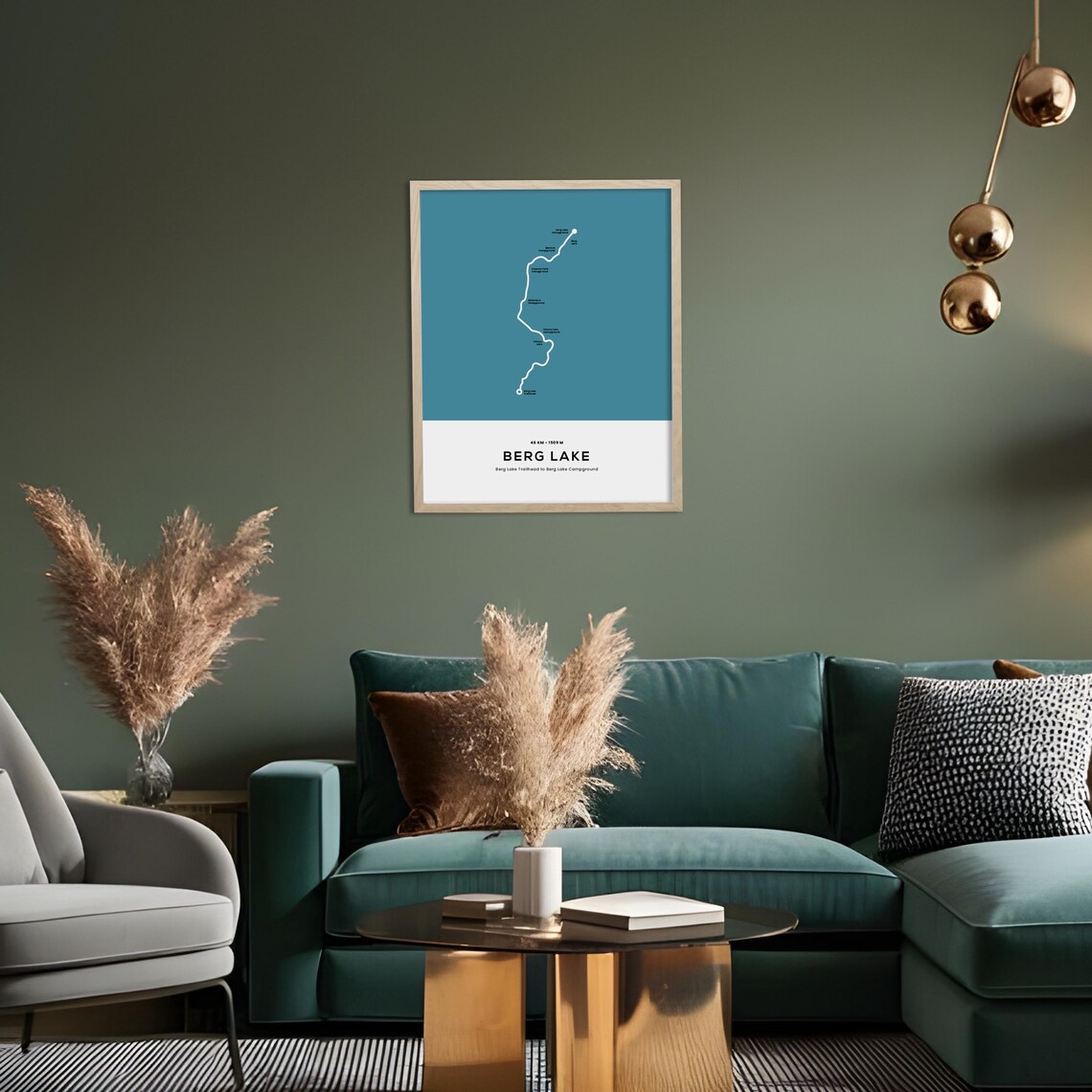 Berg Lake Trail Map - Trail Map Print - Banff Print - Hiking Gift ...