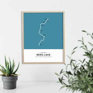 Berg Lake Trail Map Print – Banff National Park Hiking Gift - Etsy