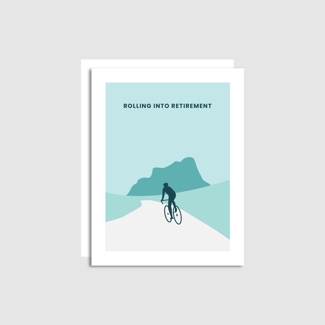 Rolling Into Retirement Card – Biker Mountain Design, Made in Banff - Etsy