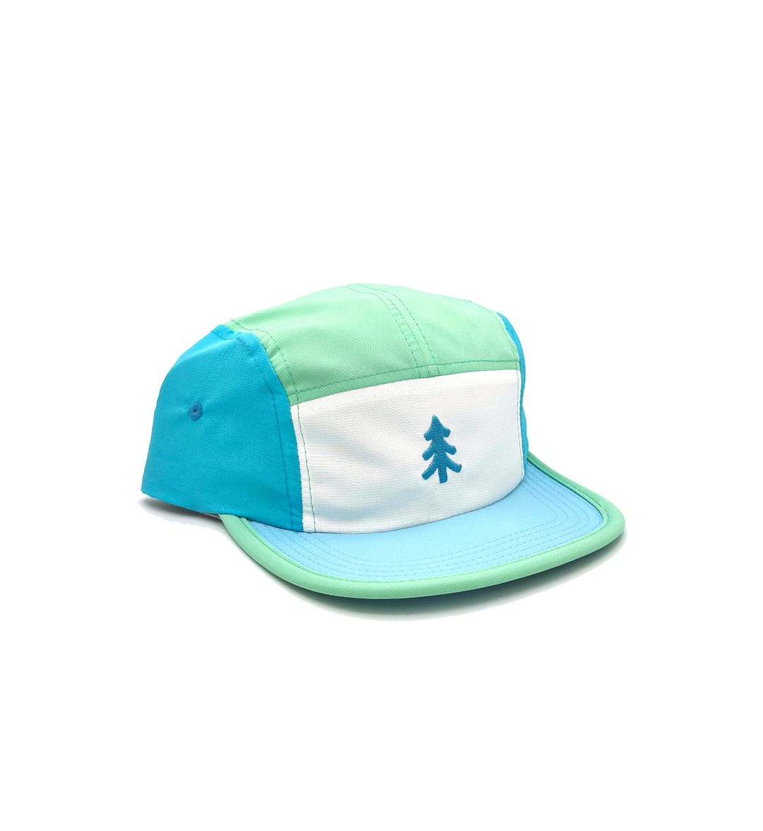 Banff Trail Running Nylon 5 Panel Cap - Teal Hat - Trail Running ...