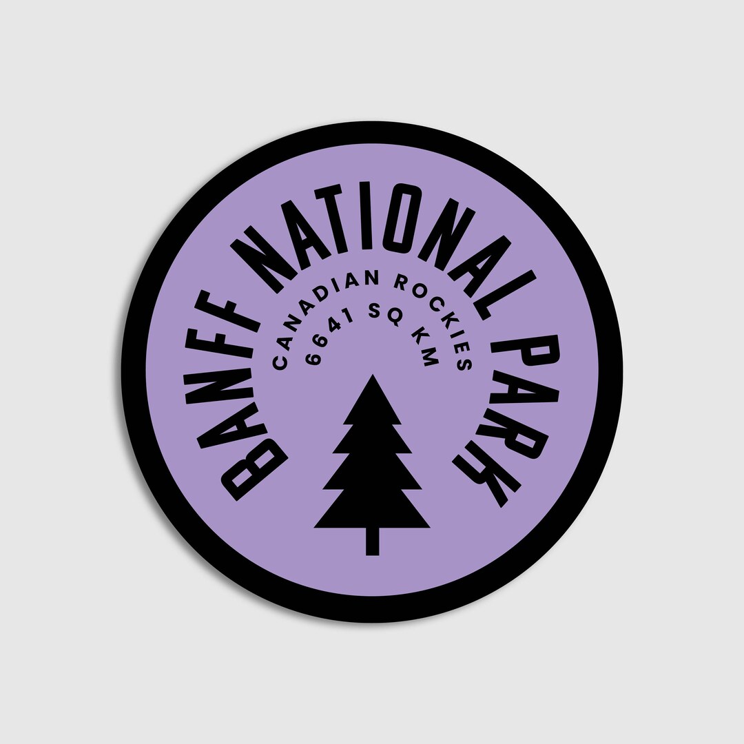 Banff National Park Sticker – Purple Vinyl Nature Decal - Etsy