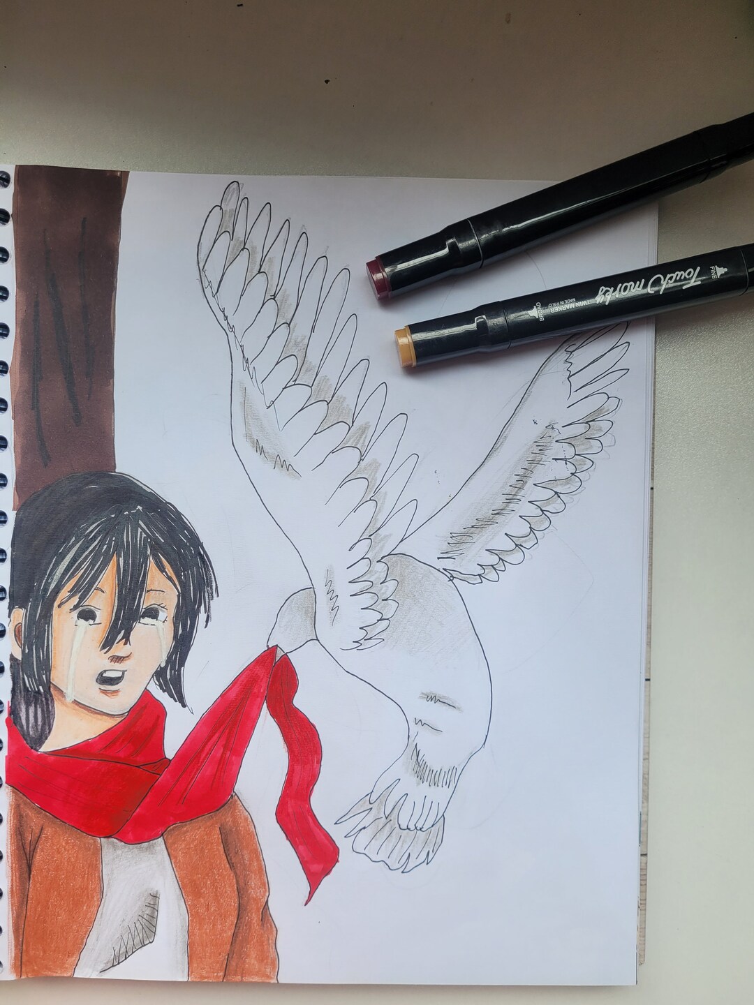 SPOILER Mikasa Colored Manga Panel Print - Etsy