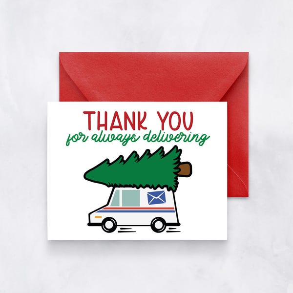 Mailman Christmas Cards - Etsy