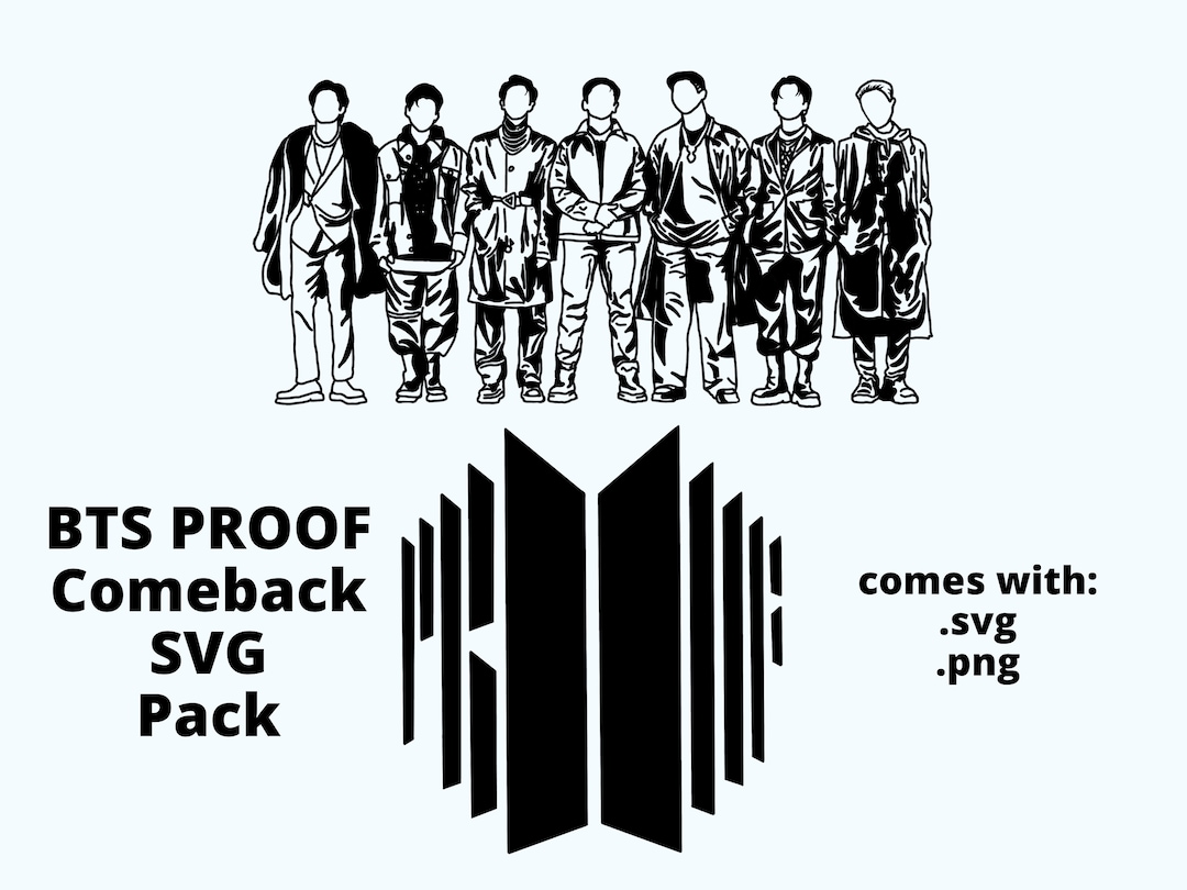 BTS Proof Album Comeback Svg Png Logo Pack We Are Bulletproof Bt21 ...
