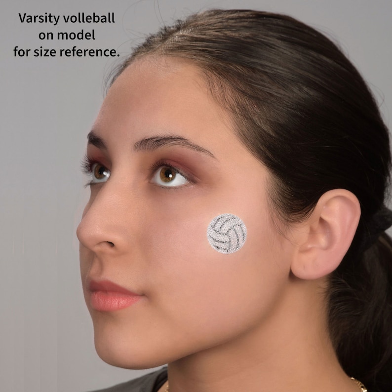 Volleyball Glitter Temporary Tattoo Stickers: Team Face Decals - Etsy