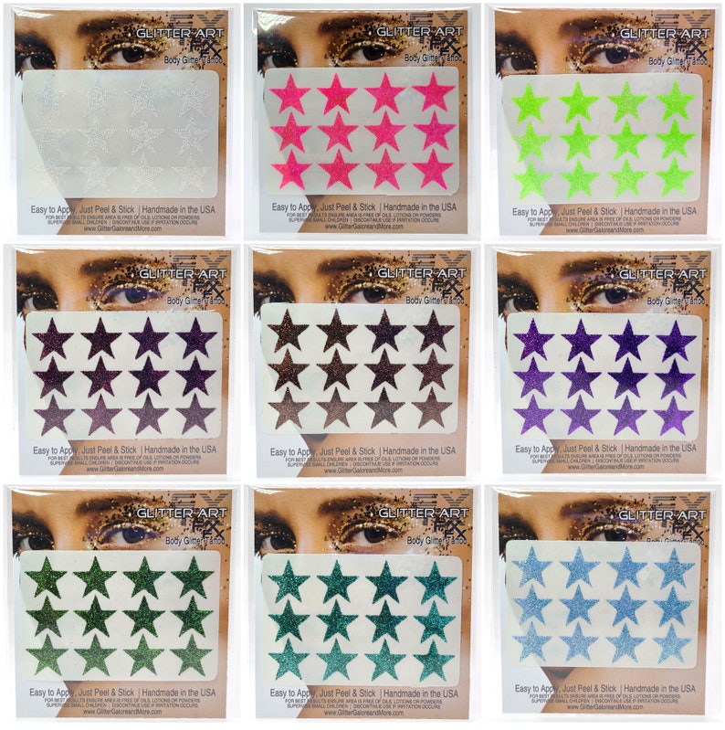 Star Stickers for Cheer and Dance Competitions Star Temporary - Etsy