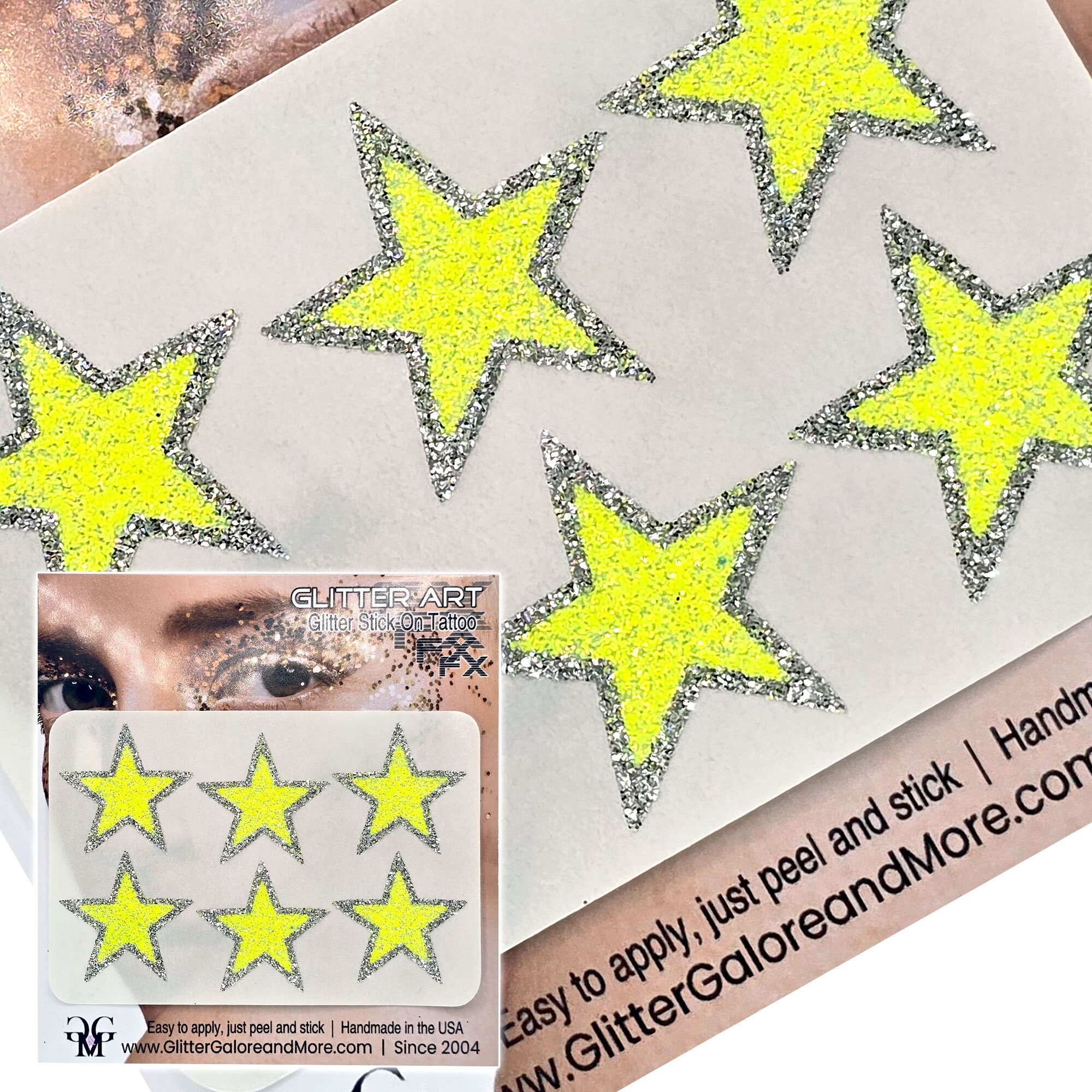 Glitter Cheek Cheer Tattoos