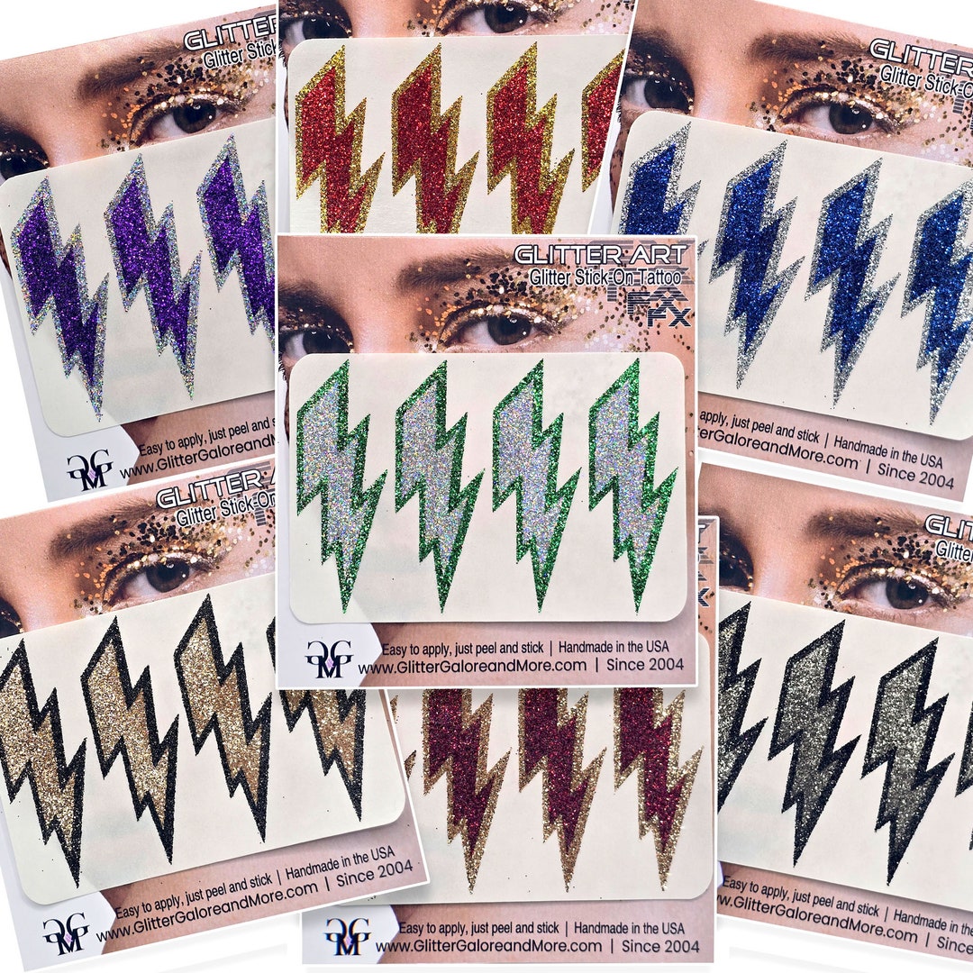 Lightning Bolts Temporary Tattoo Stickers for Face and Body - Etsy