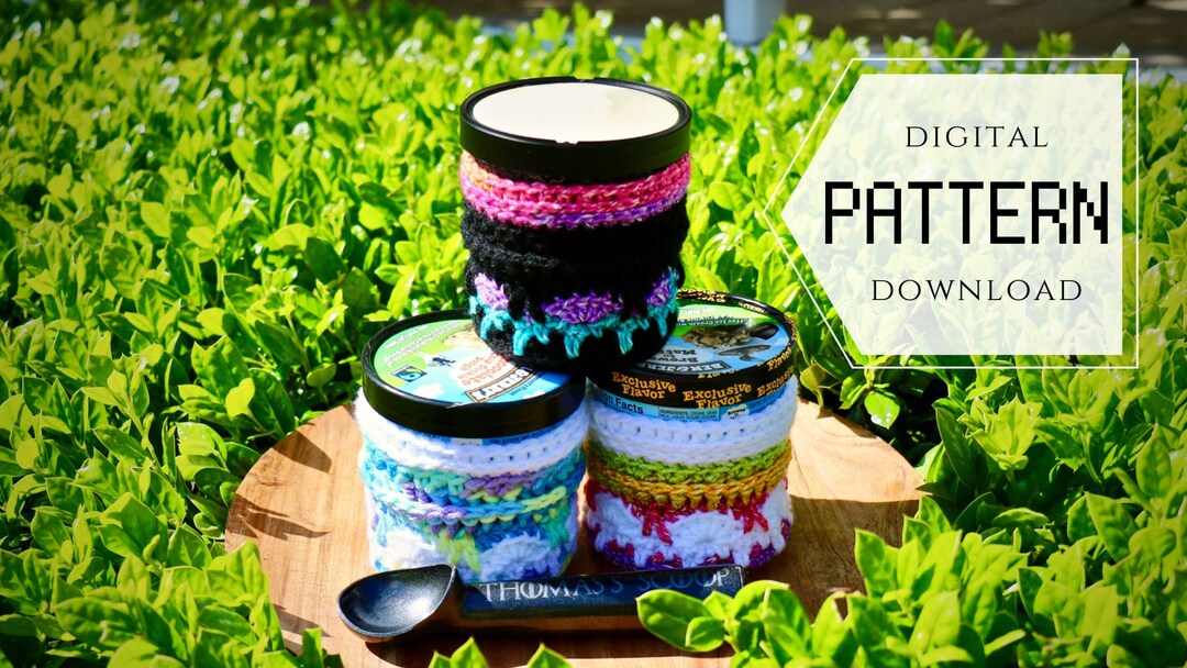 Cold as Ice Pint Cozy | Ice Cream Cozy | Koozie | Pint Warmer | Crochet ...