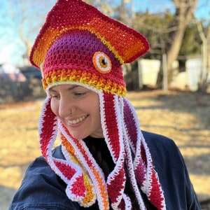 Squid Hat Crochet Pattern, Pdf Digital Download, Squidtastic Hat ...