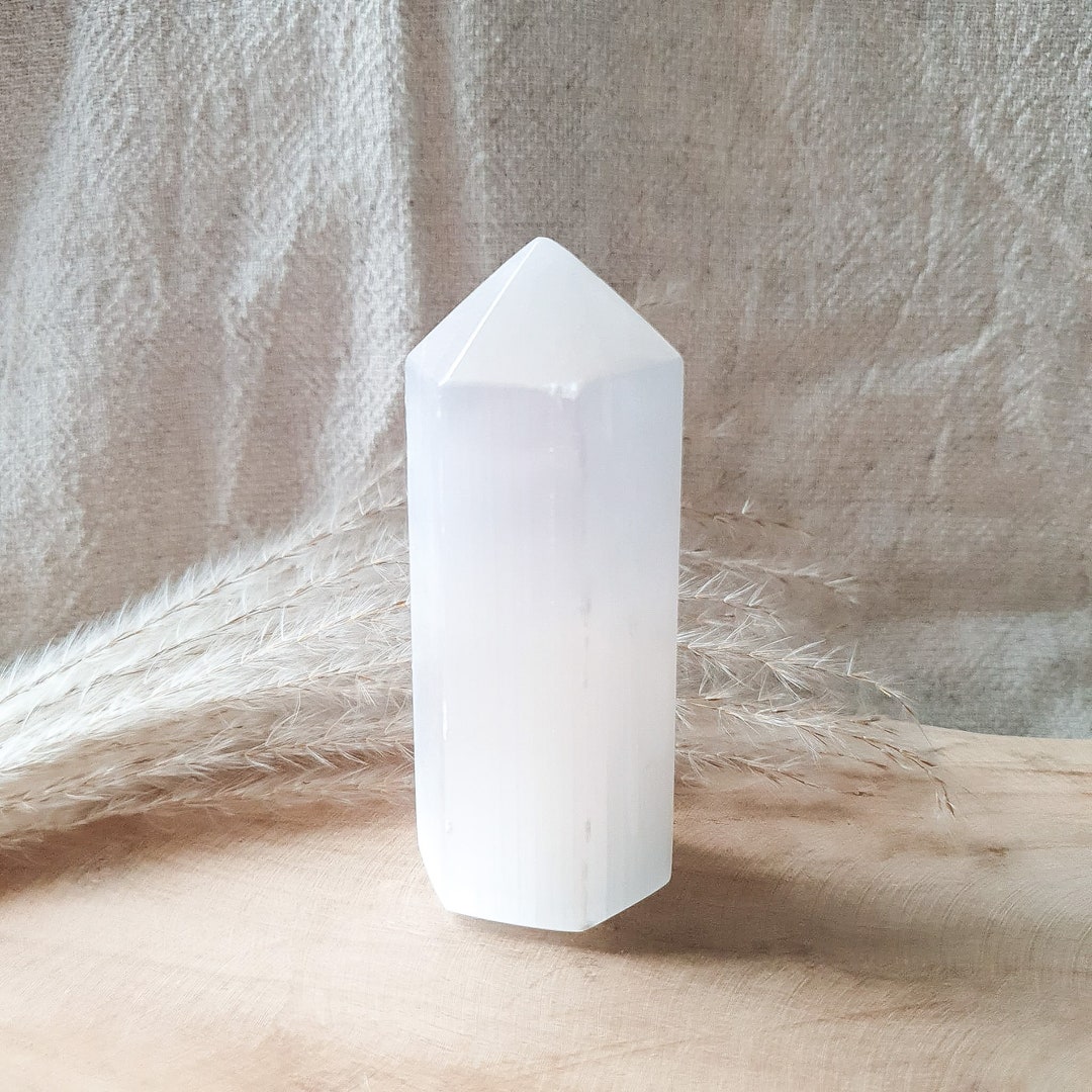 Large Selenite Tower Wand Chakra Healing Stone Obelisk Plaster - Etsy