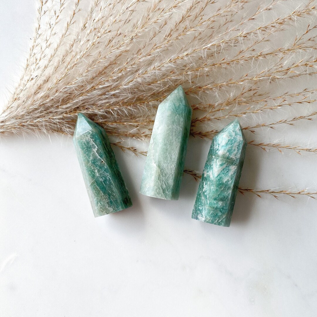 Amazonite Gemstone Tower Wand Chakra Healing Stone - Etsy