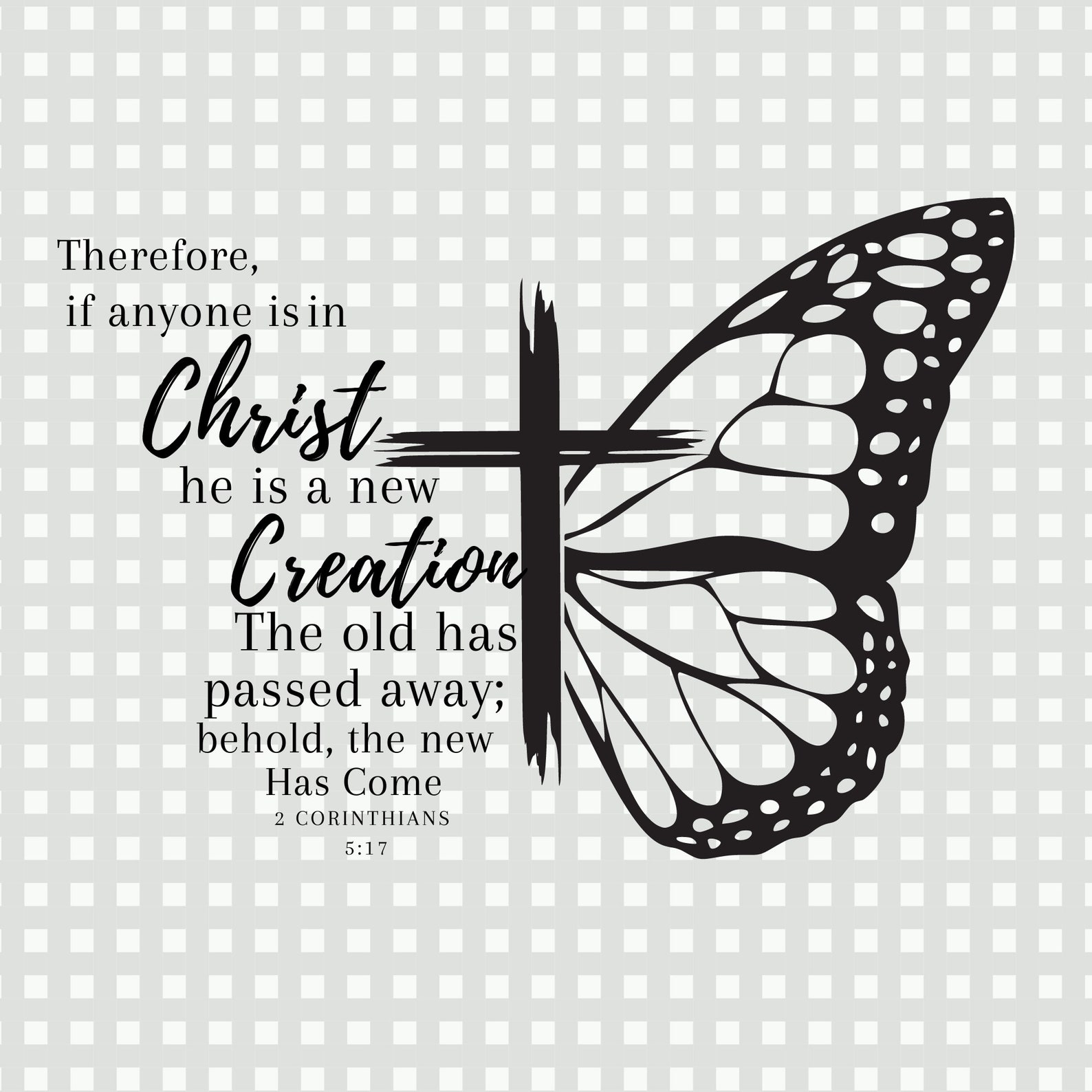 Half Butterfly SVG - Monarch Bible Verse Butterfly PNG Silhouette ...
