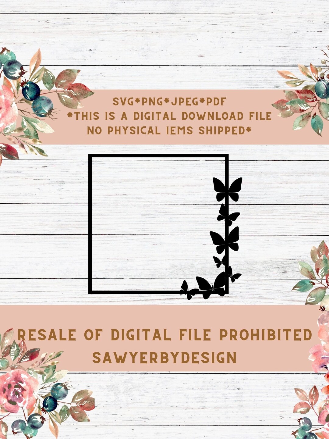 Butterfly SVG Frame - Flying Monarch Butterflies Svg - Butterfly Swarm ...