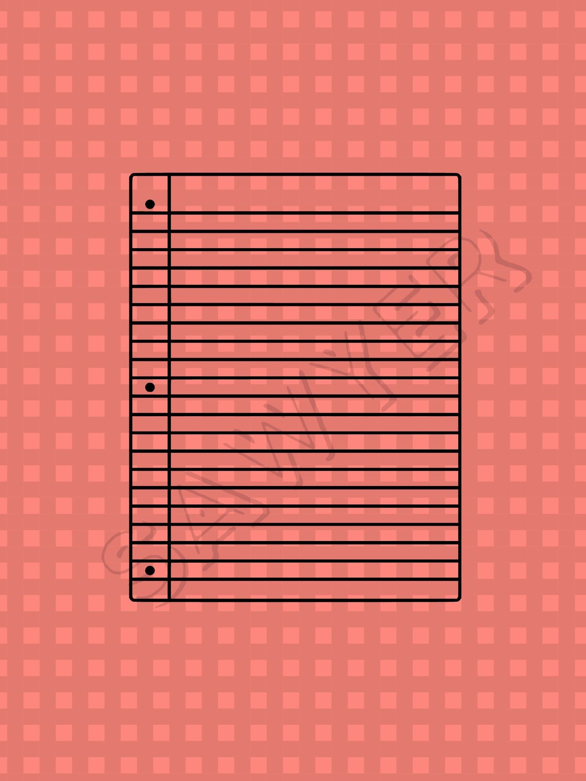 Lined Notebook Paper SVG PNG School Paper Svg Line Paper - Etsy