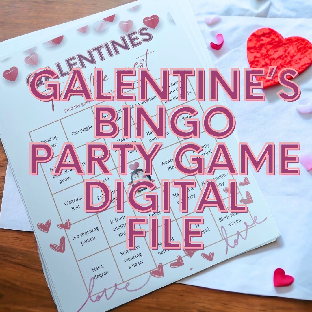 Galentines Day Bingo, Valentines Day Find the Guest Bingo, Party Game ...