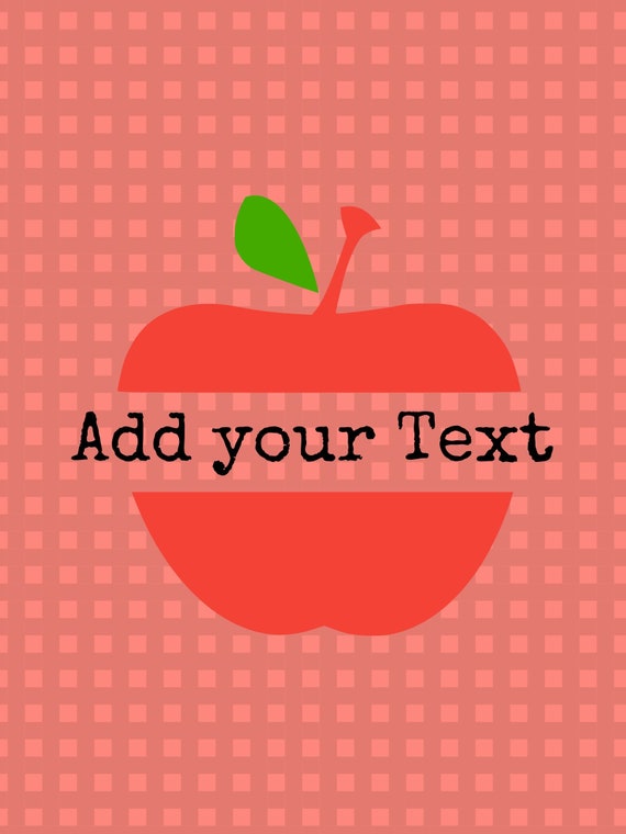 Apple Monogram SVG Apple Split Frame Apple Name Frame SVG - Etsy