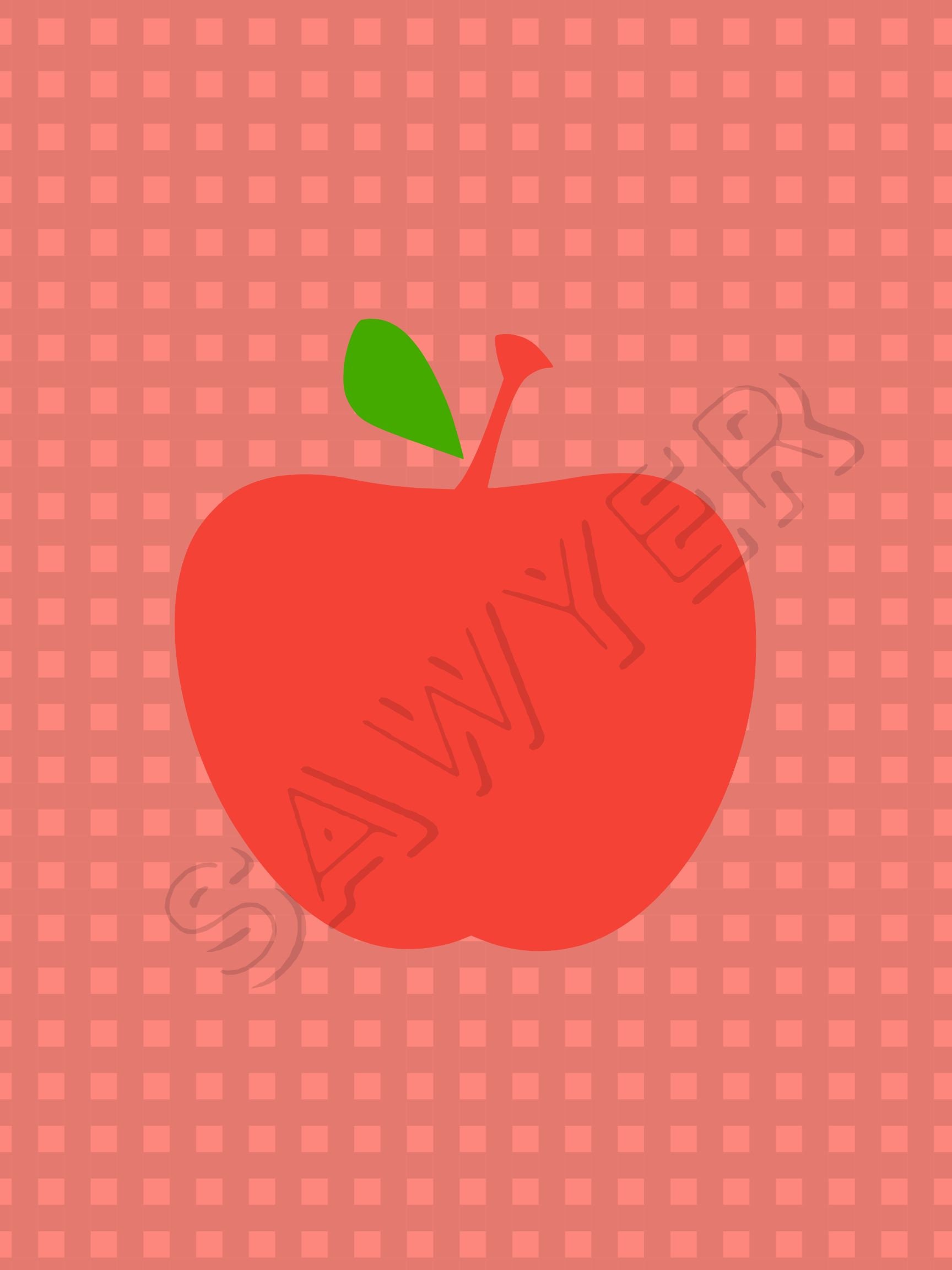 Red Apple SVG, Apple Svg, Apple Clipart, Teacher Svg, School Svg ...