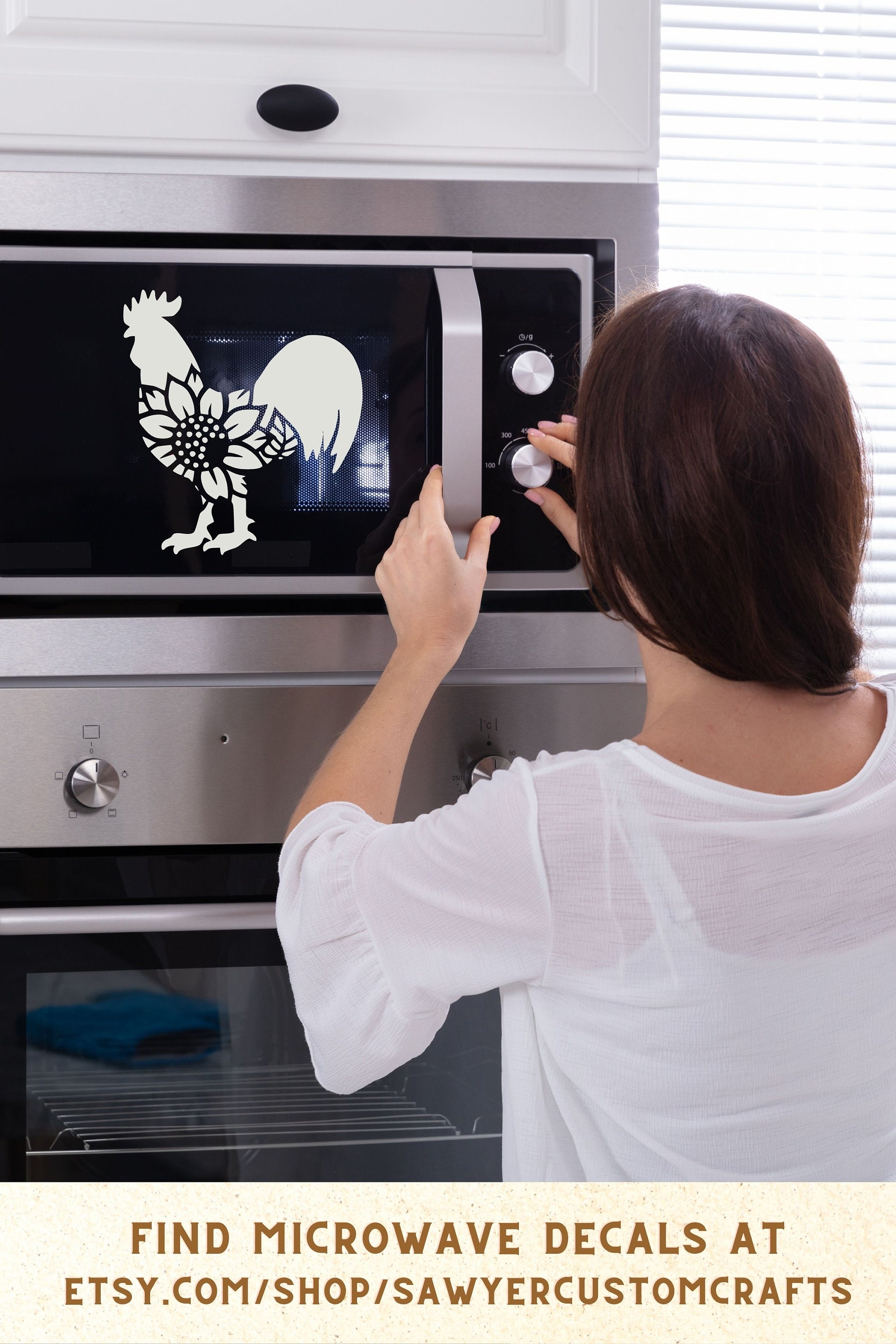 Rooster Svg, Flower Chicken Svg, Rooster Kitchen Decor, Sunflower Decal ...