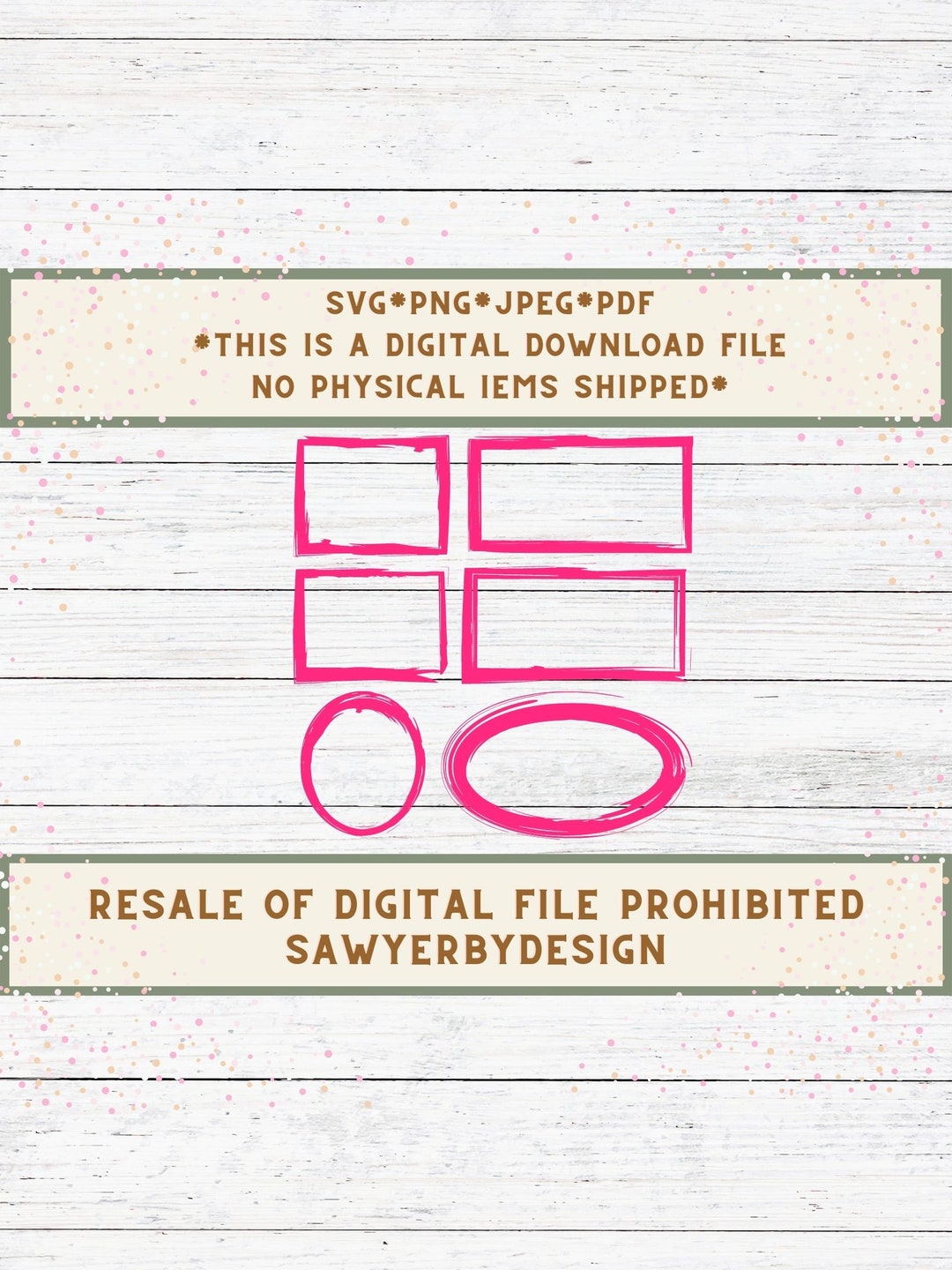 Pink Picture Frame SVG Bundle - Pink Photo Frame SVG - Personalized ...