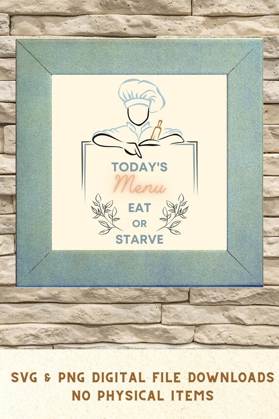Farmhouse Kitchen SVG Today's Menu SVG Menu Family | Etsy