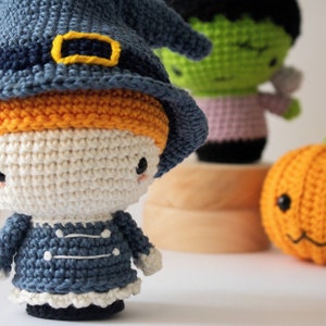 Dracula, Frankenstein, Witch, Pumpkin Plush Toy, Halloween Crochet Toy ...