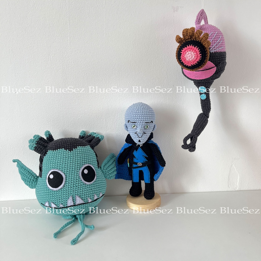 Megamind Crochet Doll, Megamind Amigurumi, Minion Plush Toy, Brainbots ...