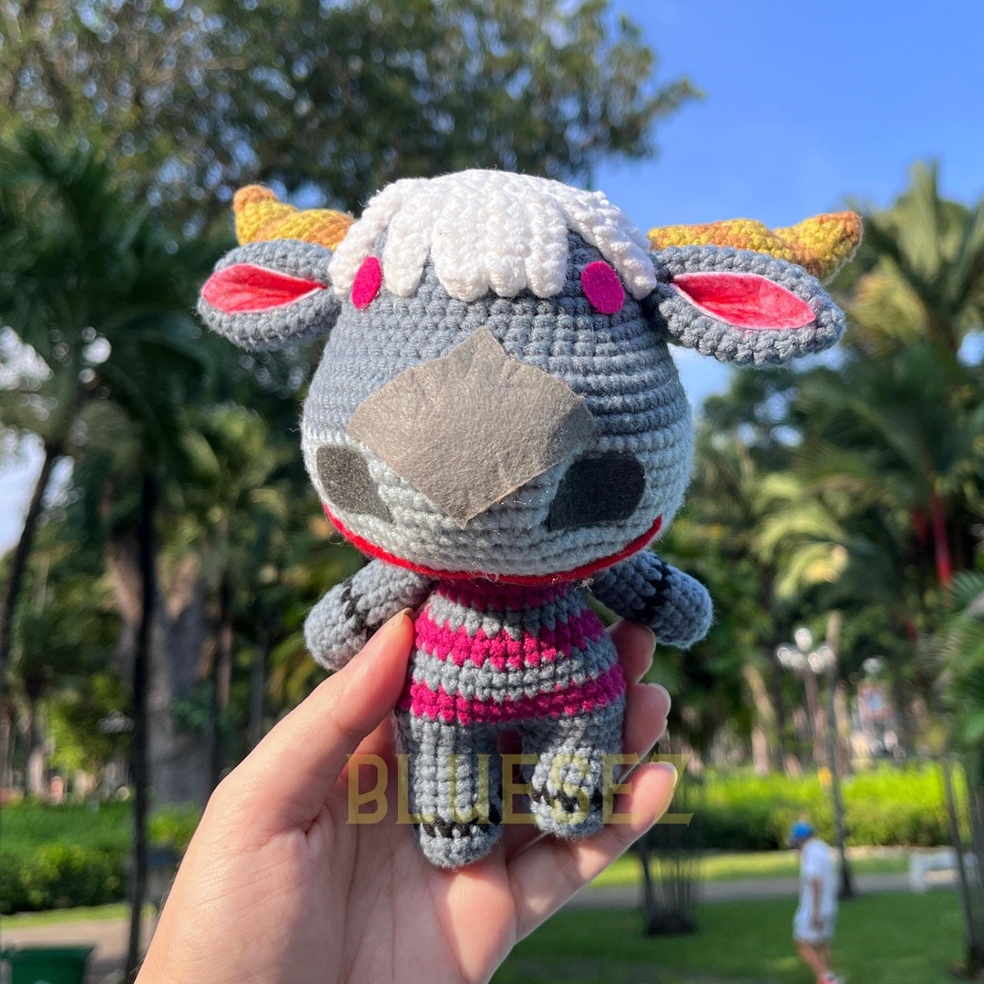 Animal Crossing Rodeo Bull Crochet Doll - Crochet Lazy Bull Villager ...