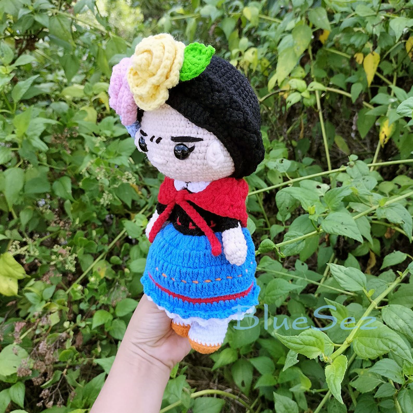 Frida Crochet Doll Frida Kahlo Amigurumi Frida Inspired | Etsy