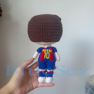 Lionel Messi Barcelona Crochet Doll Messi Amigurumi Doll - Etsy México