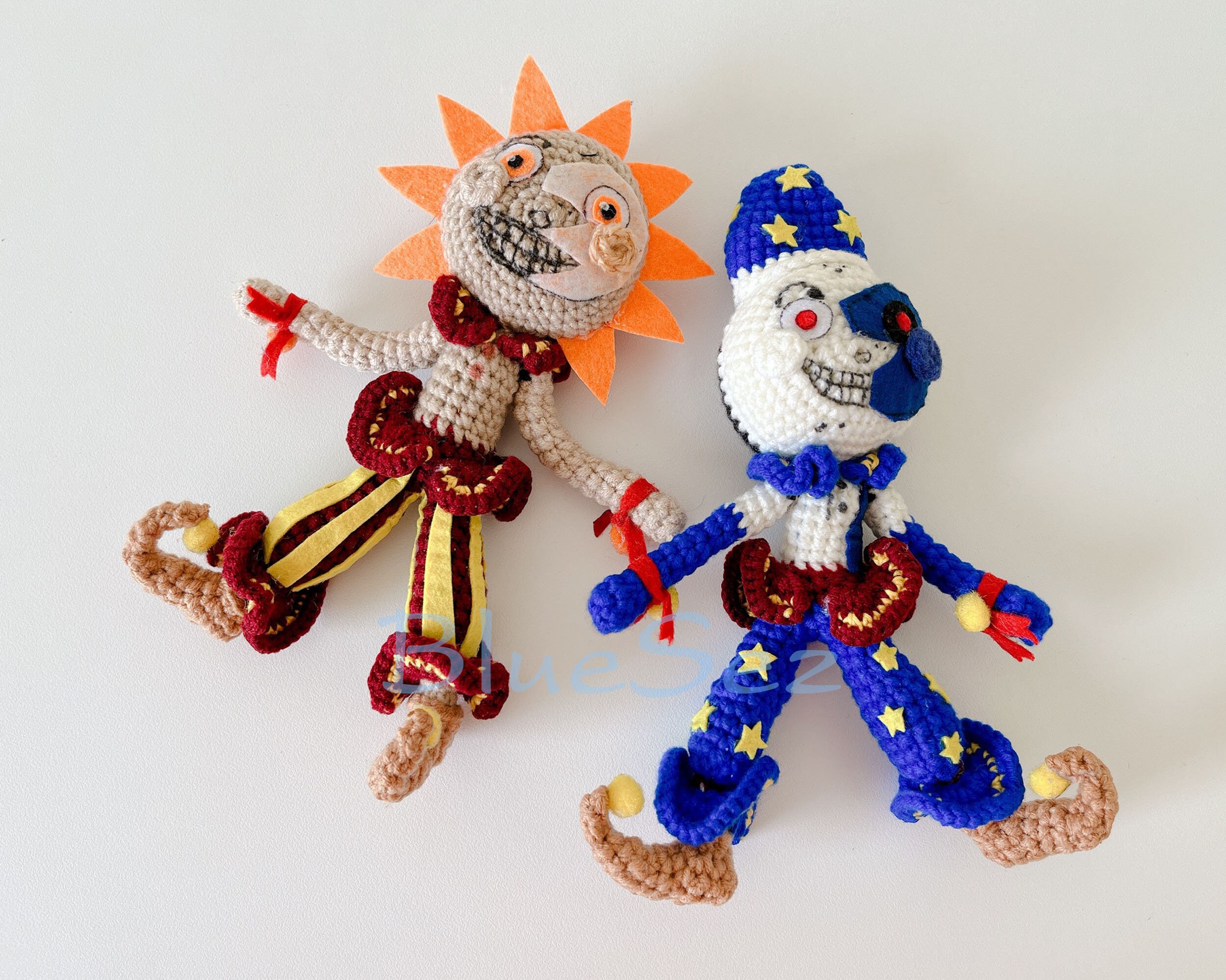 Five Nights at Freddy's Crochet Sundrop and Moondrop - Etsy Singapore