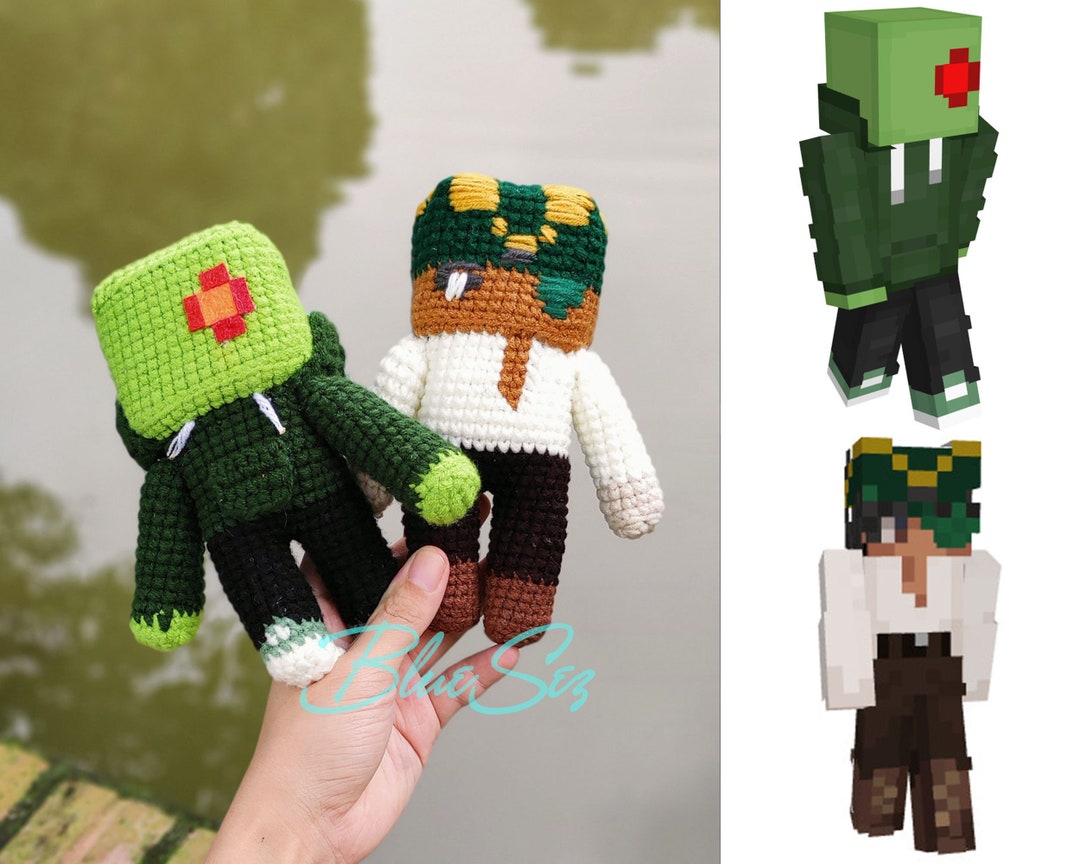 Custom Minecraft Skin Crochet Doll Using Any Player, Custom Minecraft ...
