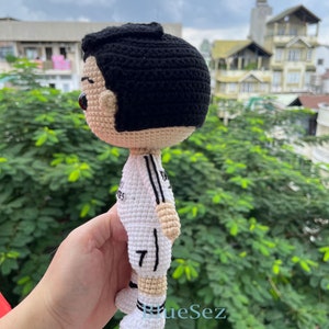 CR7 Amigurumi Doll, Cristiano Ronaldo Crochet Doll, Soccer Player Plush ...