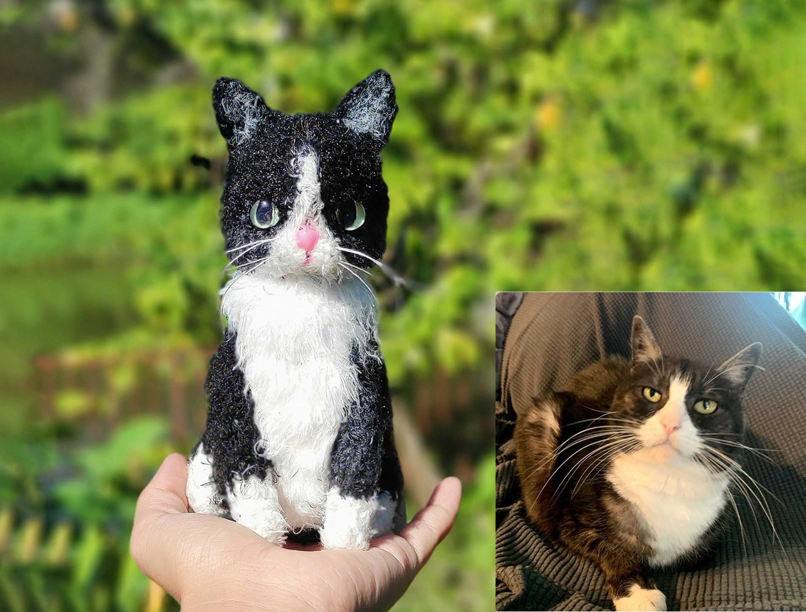 Custom Crochet Cat Stuffed Cat Look Alike Pet Doll Crochet - Etsy