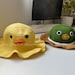 Duckling Bucket Hat - Crochet Yellow Duck Bucket Hat, Handmade Animal ...