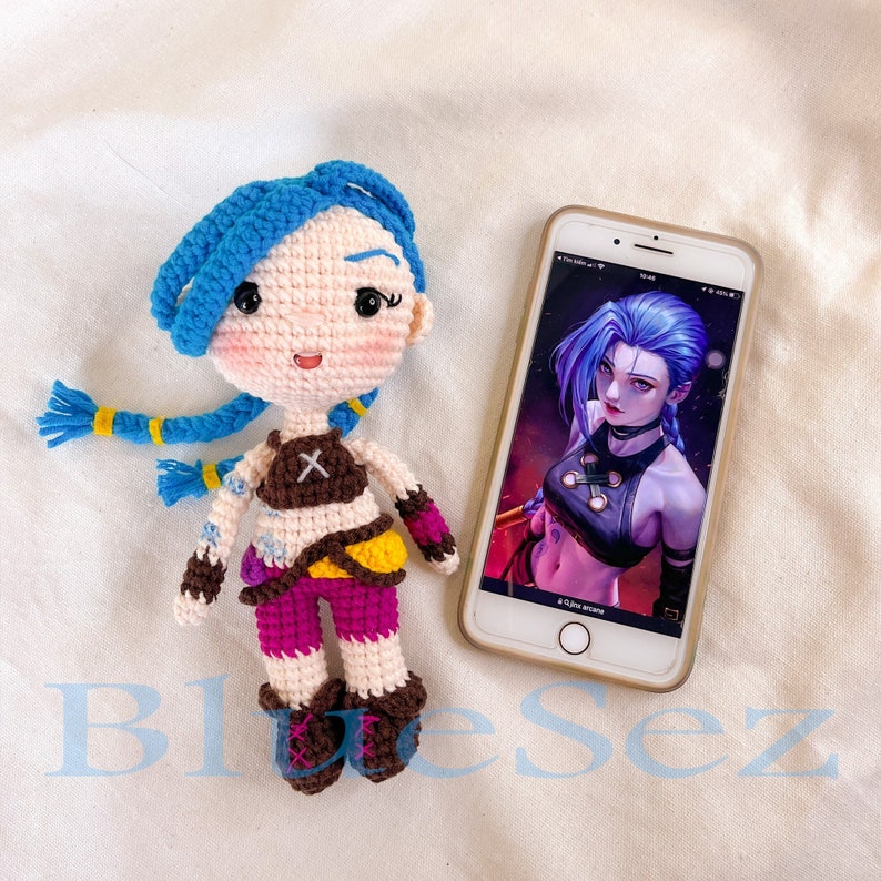 Jinx Acane Crochet Doll Chibi Jinx Amigurumi Crochet Anime - Etsy