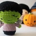 Dracula, Frankenstein, Witch, Pumpkin Plush Toy, Halloween Crochet Toy ...